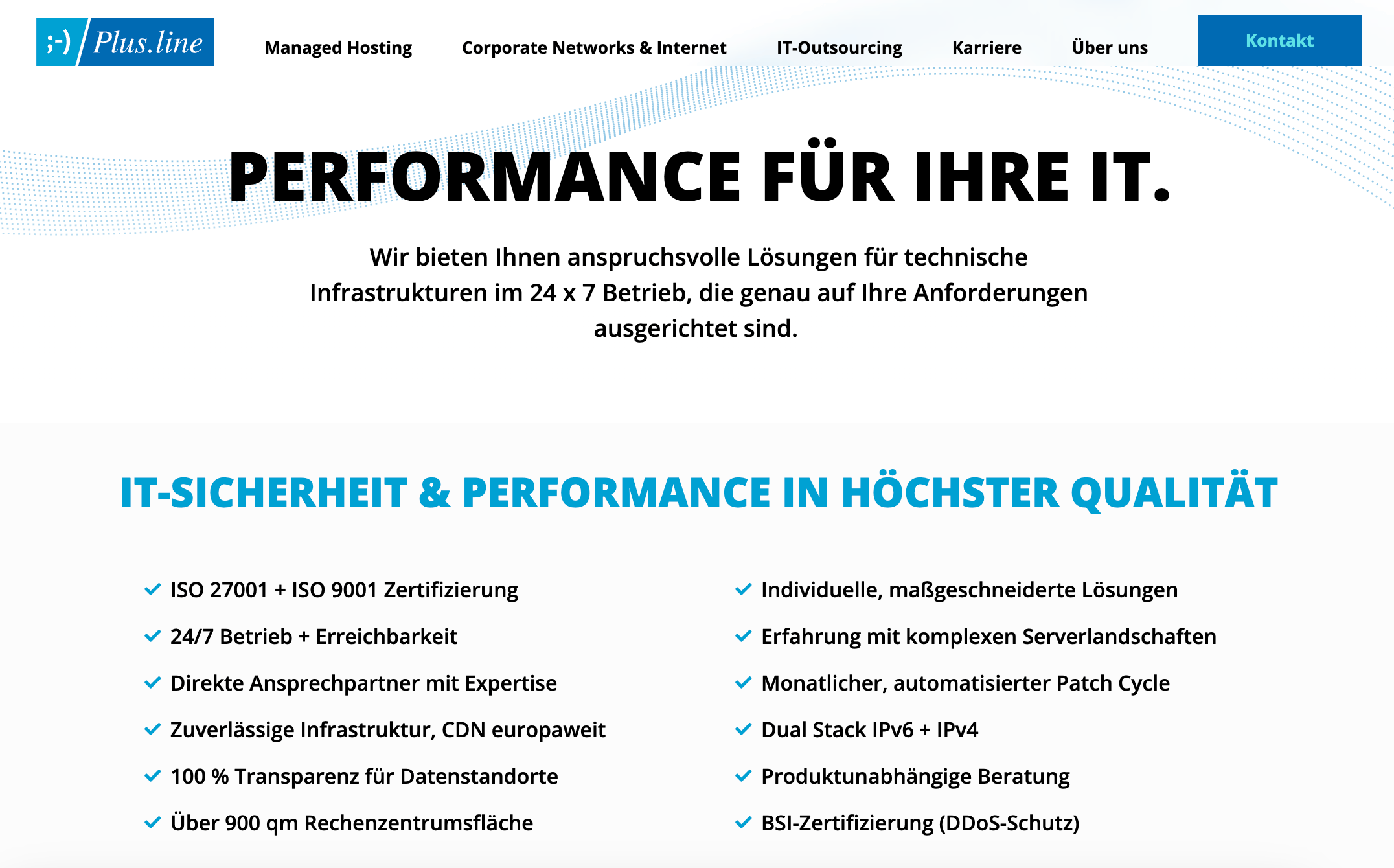 IT Outsourcing, Managed Hosting und Managed Cloud mit Plus.line